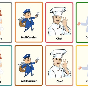 Community Helpers Memory Match Game - Etsy