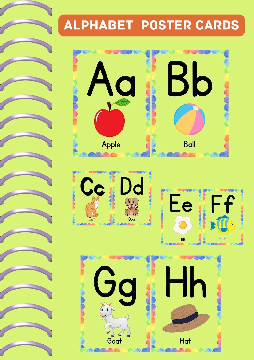 ALPHABET LEARNING CARDS - Fun, Colorful Visuals to Support Classroom ...