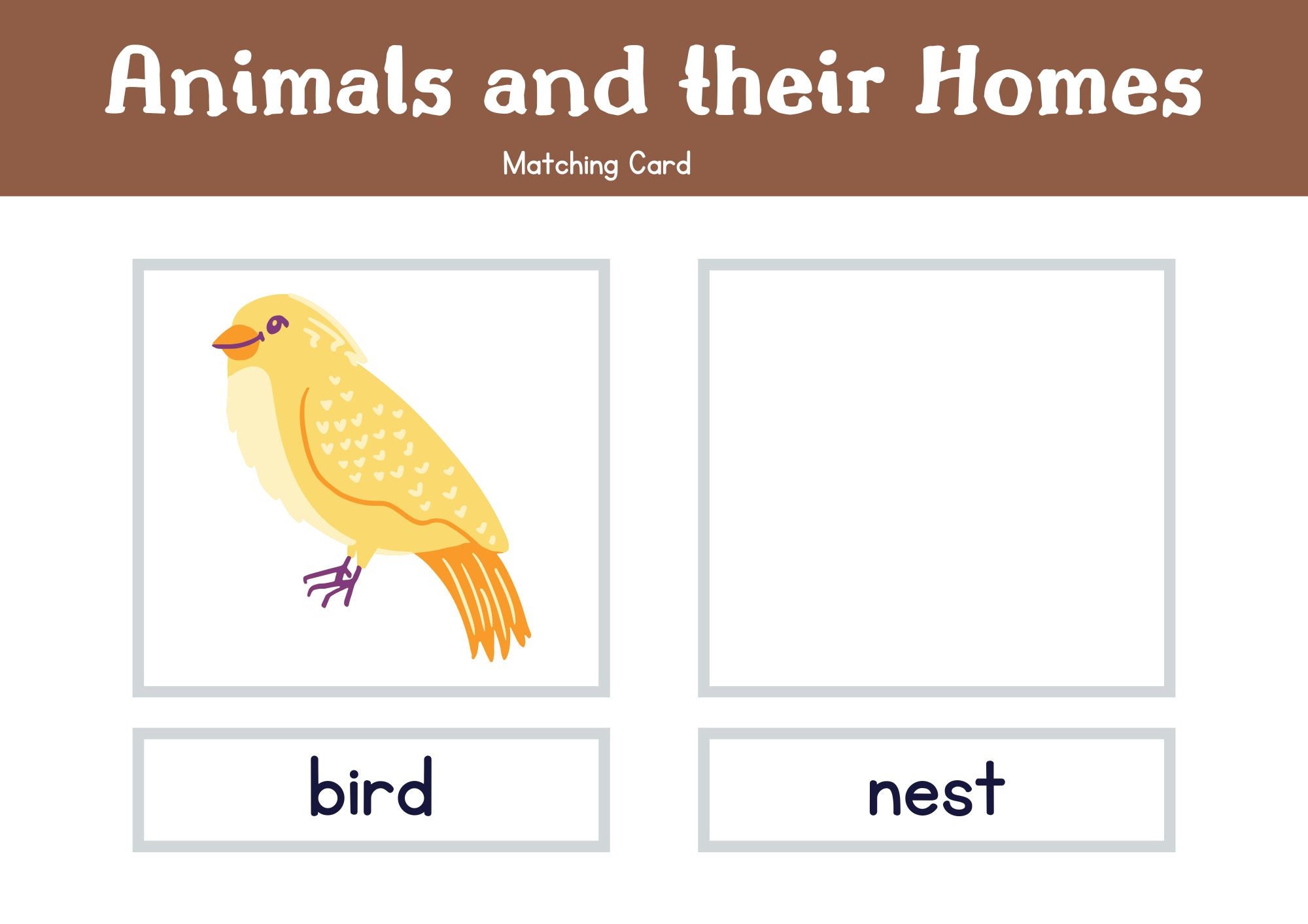 Animals and Their Homes. Cut and Paste Activity. Fun Pre-school ...