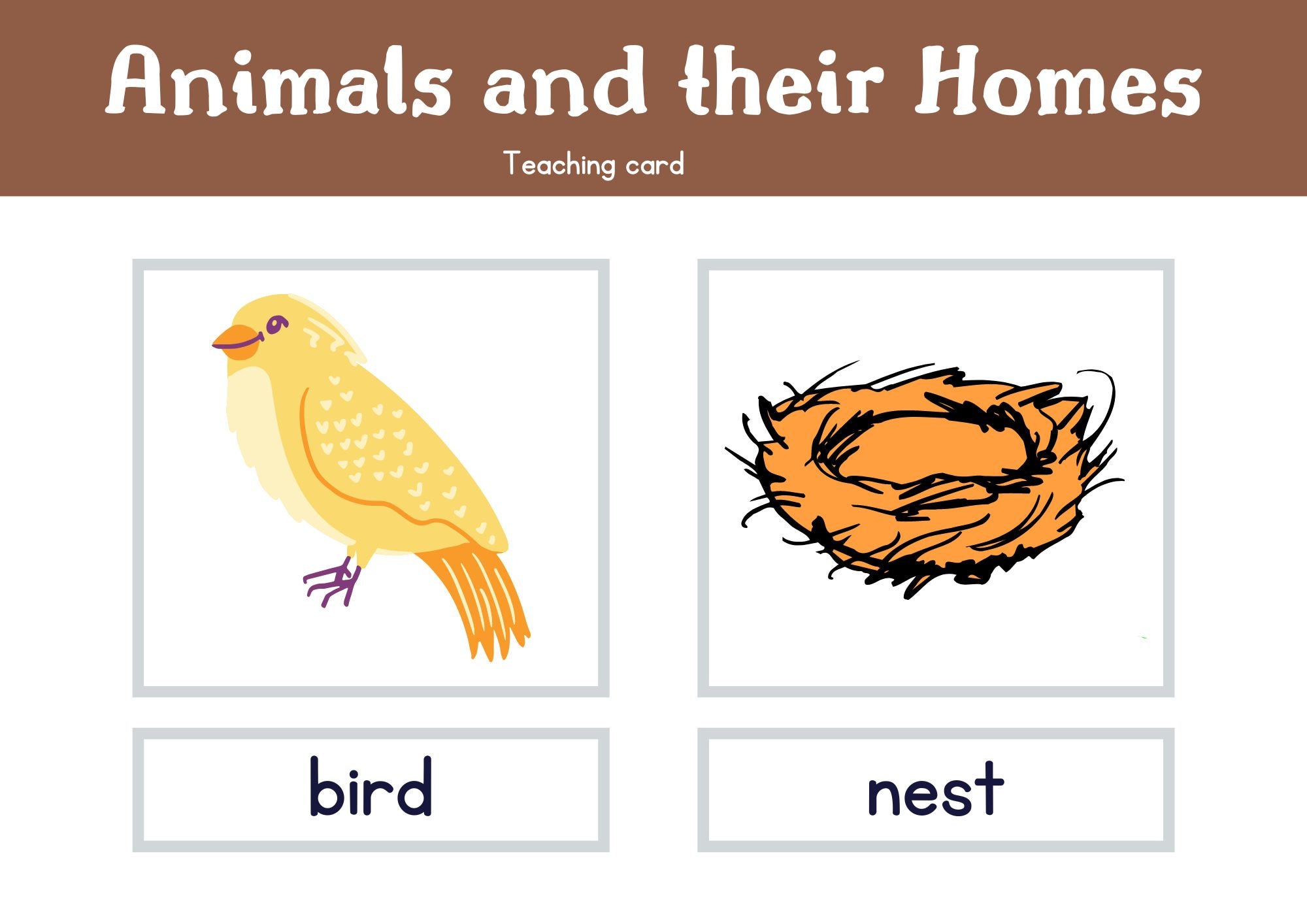 Animals and Their Homes. Cut and Paste Activity. Fun Pre-school ...