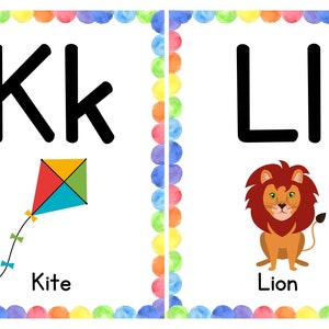 ALPHABET LEARNING CARDS - Fun, Colorful Visuals to Support Classroom ...