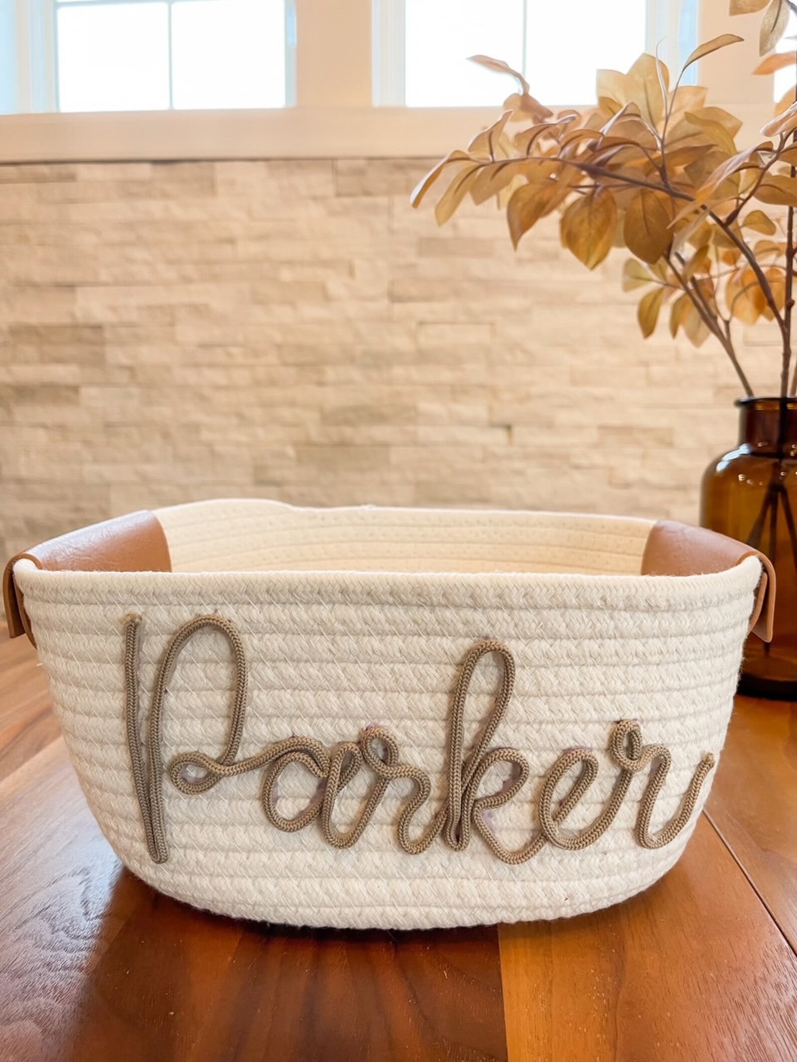 Personalized Custom Name Rope Basket | Baby Gift Basket | Toy Basket ...