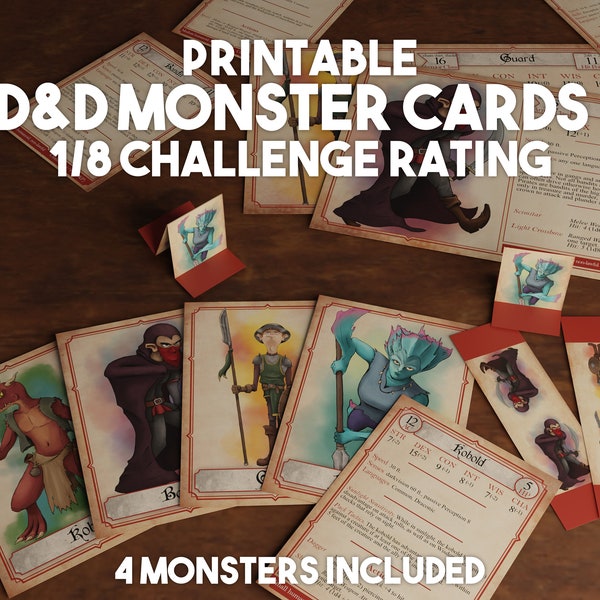 Dnd Printable Monster Sheets - Etsy