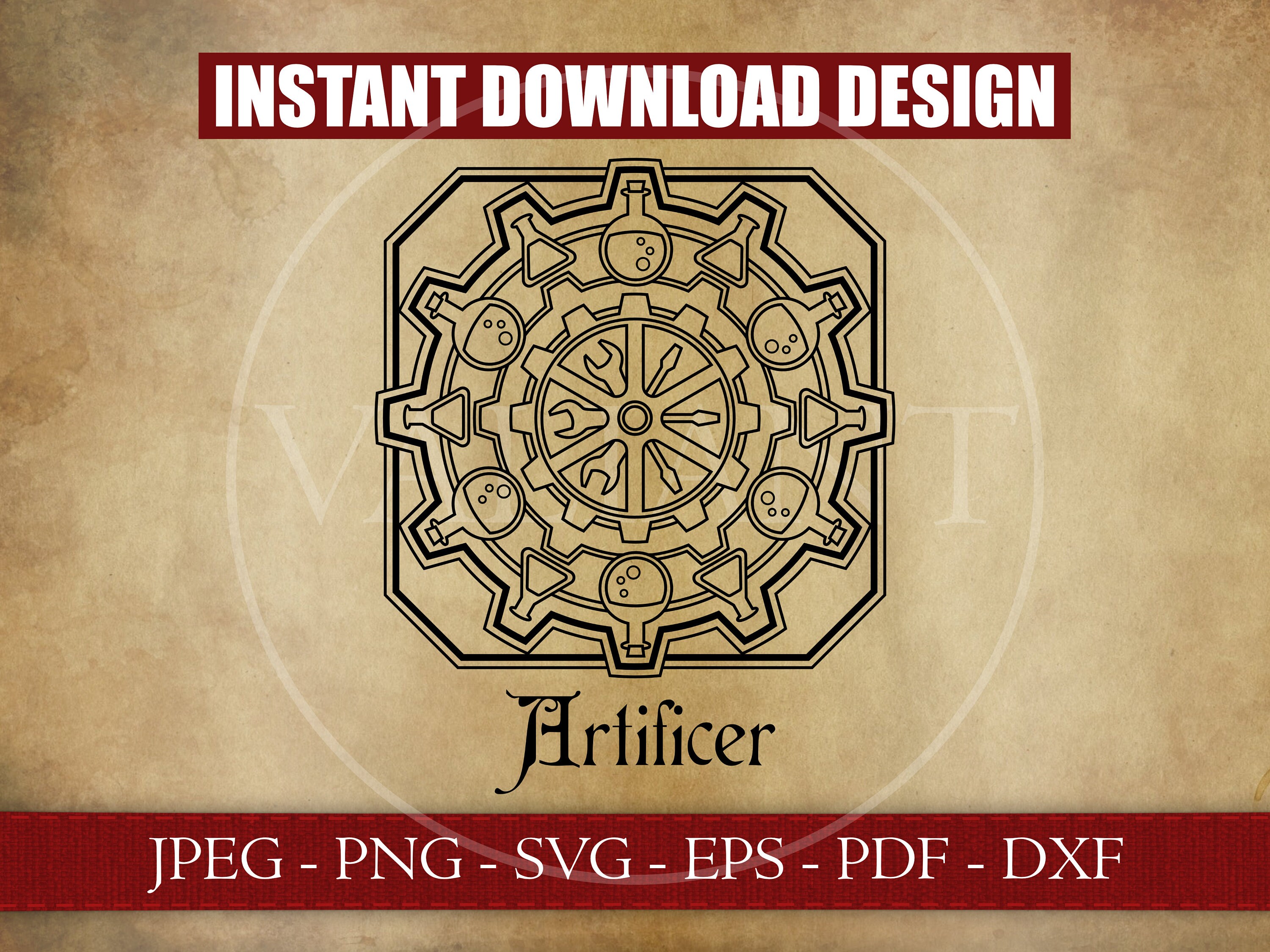 D&D Artificer Class Emblem, Dungeons and Dragons Cricut and Silhouette ...