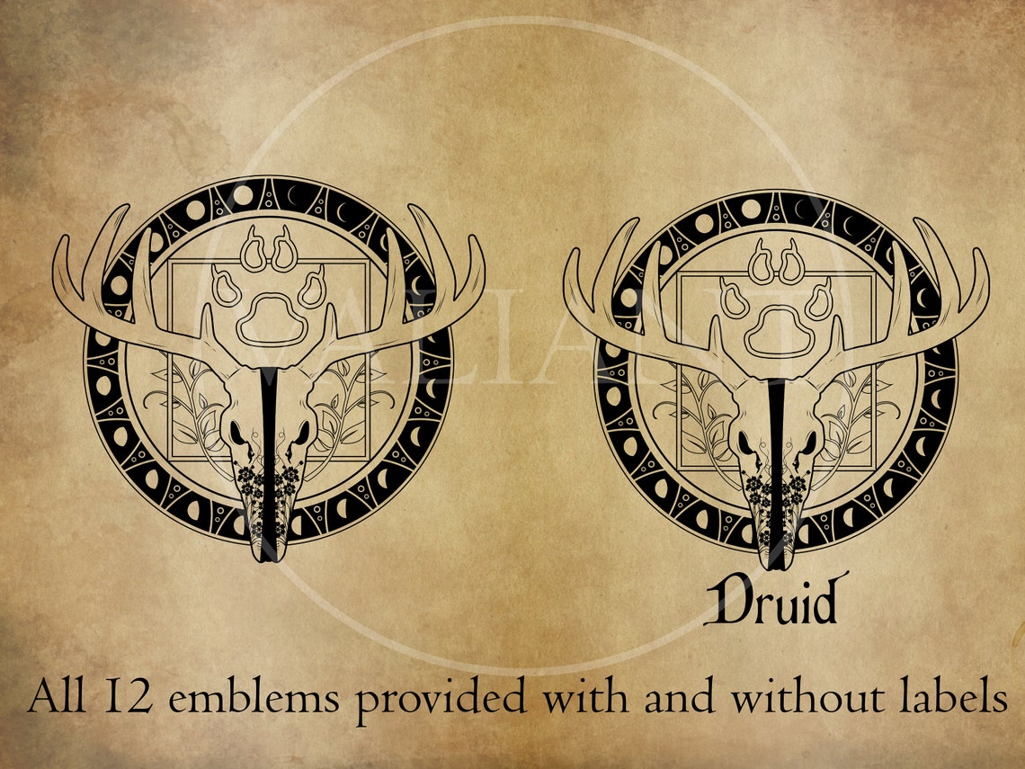 D&D Class Emblems Bundle 12 Classic Character Class Badges - Etsy