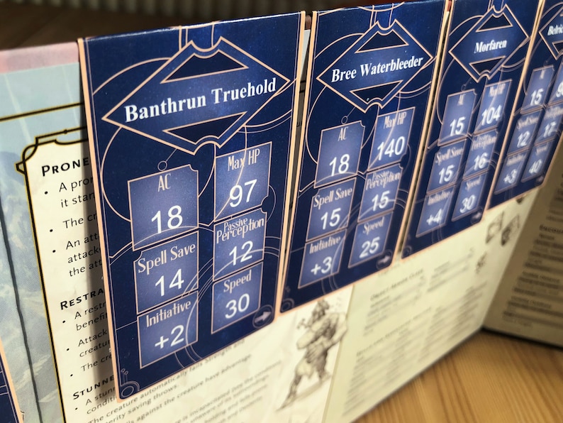 Dnd Printable Initiative Trackers, Celestial Style Combat Trackers ...