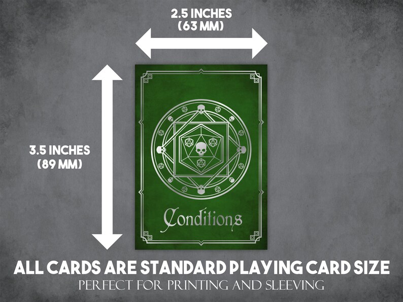 Dnd 5e Condition Cards | Printable Condition Cards | Instant Download ...