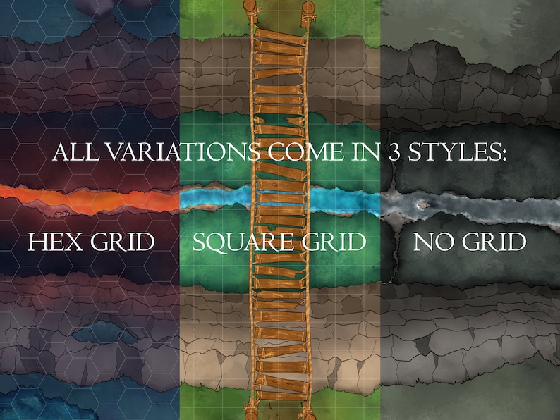 Chasm Bridge Digital Map Pack for Dungeons and Dragons and Table Top ...