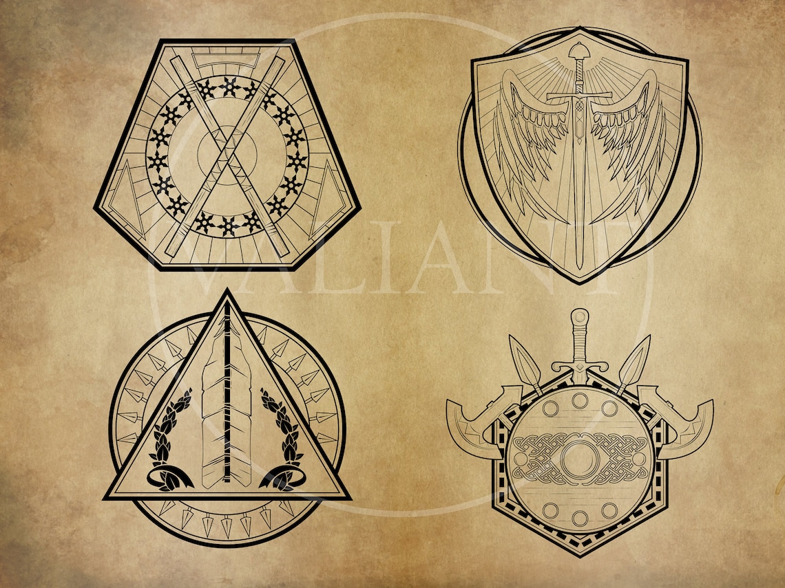 D&D Class Emblems Bundle 12 Classic Character Class Badges - Etsy