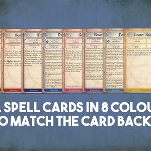 Cleric Dnd Spell Cards, Dungeons and Dragons Printable Spell Cards ...