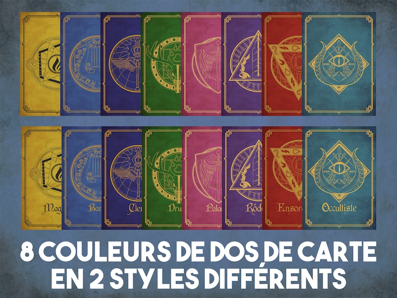 French Printable Dnd Spell Cards Bundle Instant Download Dungeons and ...