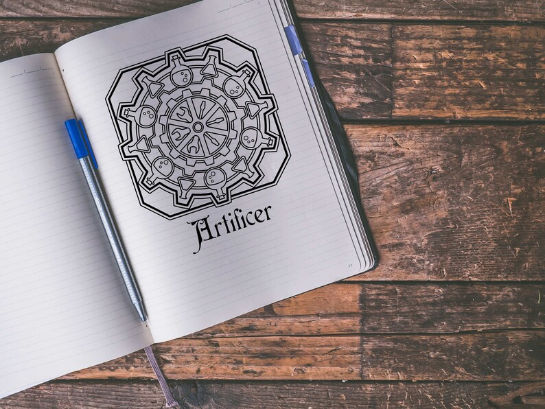 D&D Artificer Class Emblem, Dungeons and Dragons Cricut and Silhouette ...