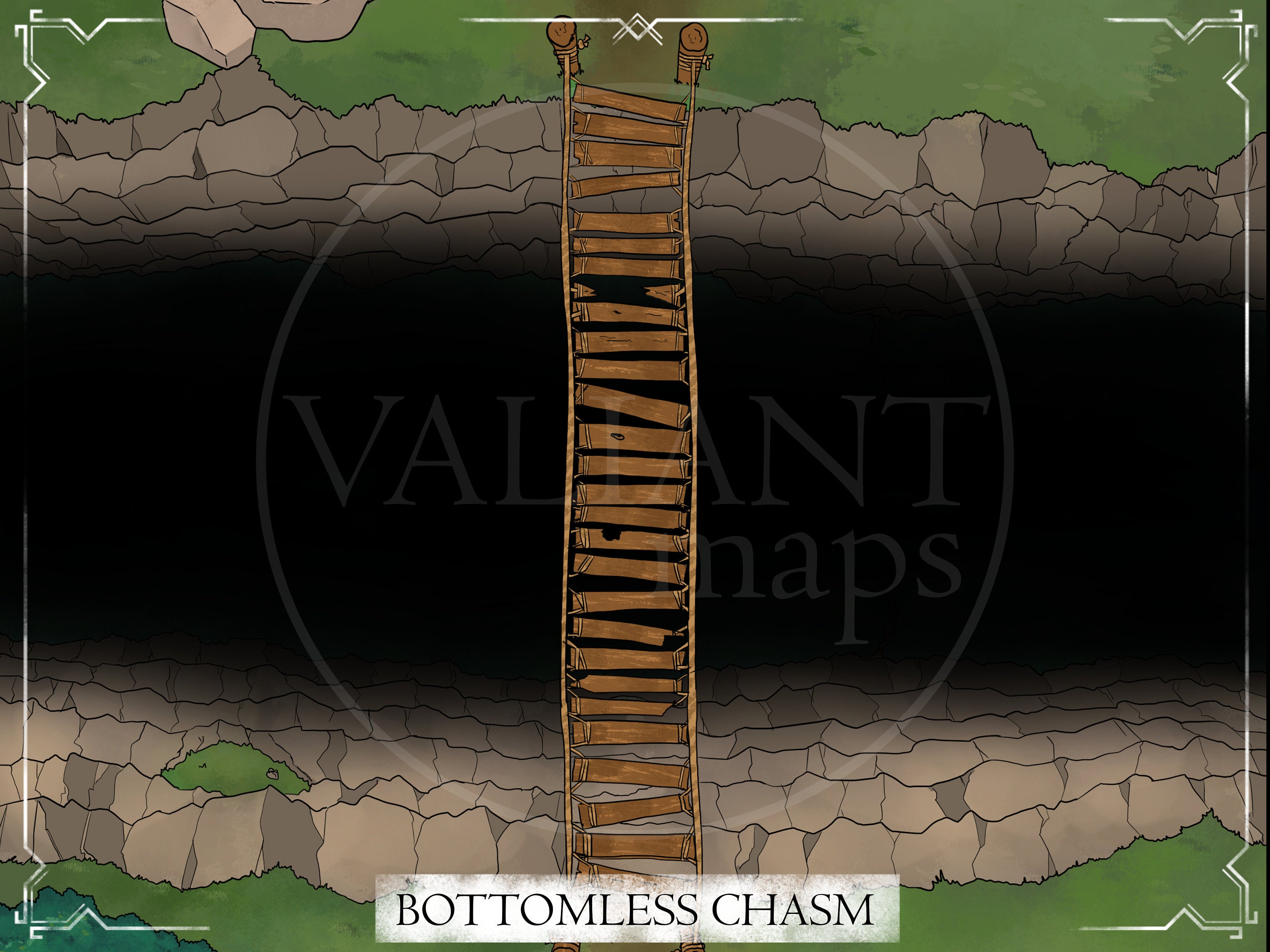 Chasm Bridge Digital Map Pack for Dungeons and Dragons and - Etsy