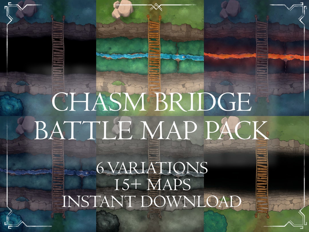 Chasm Bridge Digital Map Pack for Dungeons and Dragons and Table Top ...