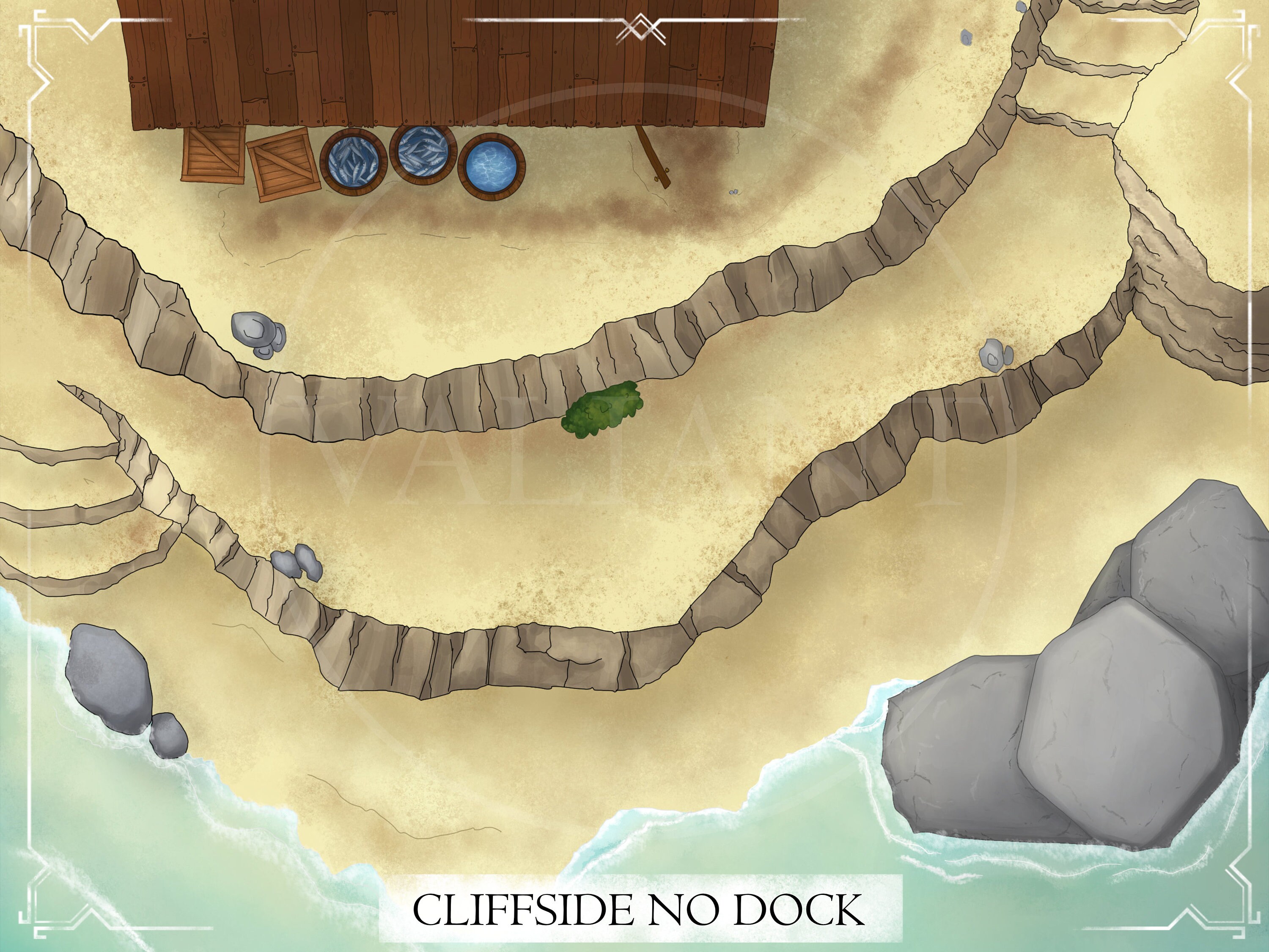 Cliffside Beach Digital Map Pack for Dungeons and Dragons and Table Top ...