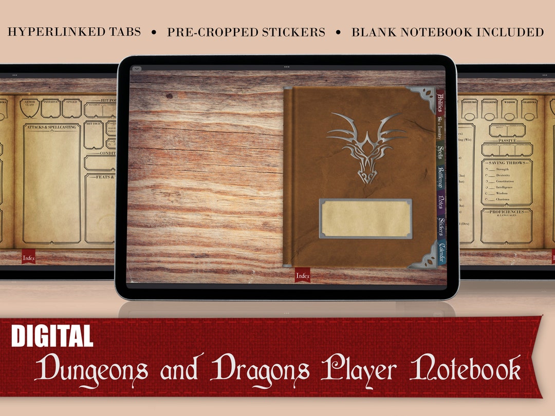 Digital D&D Player's Journal, Dnd Character Sheet Notebook, Goodnotes ...