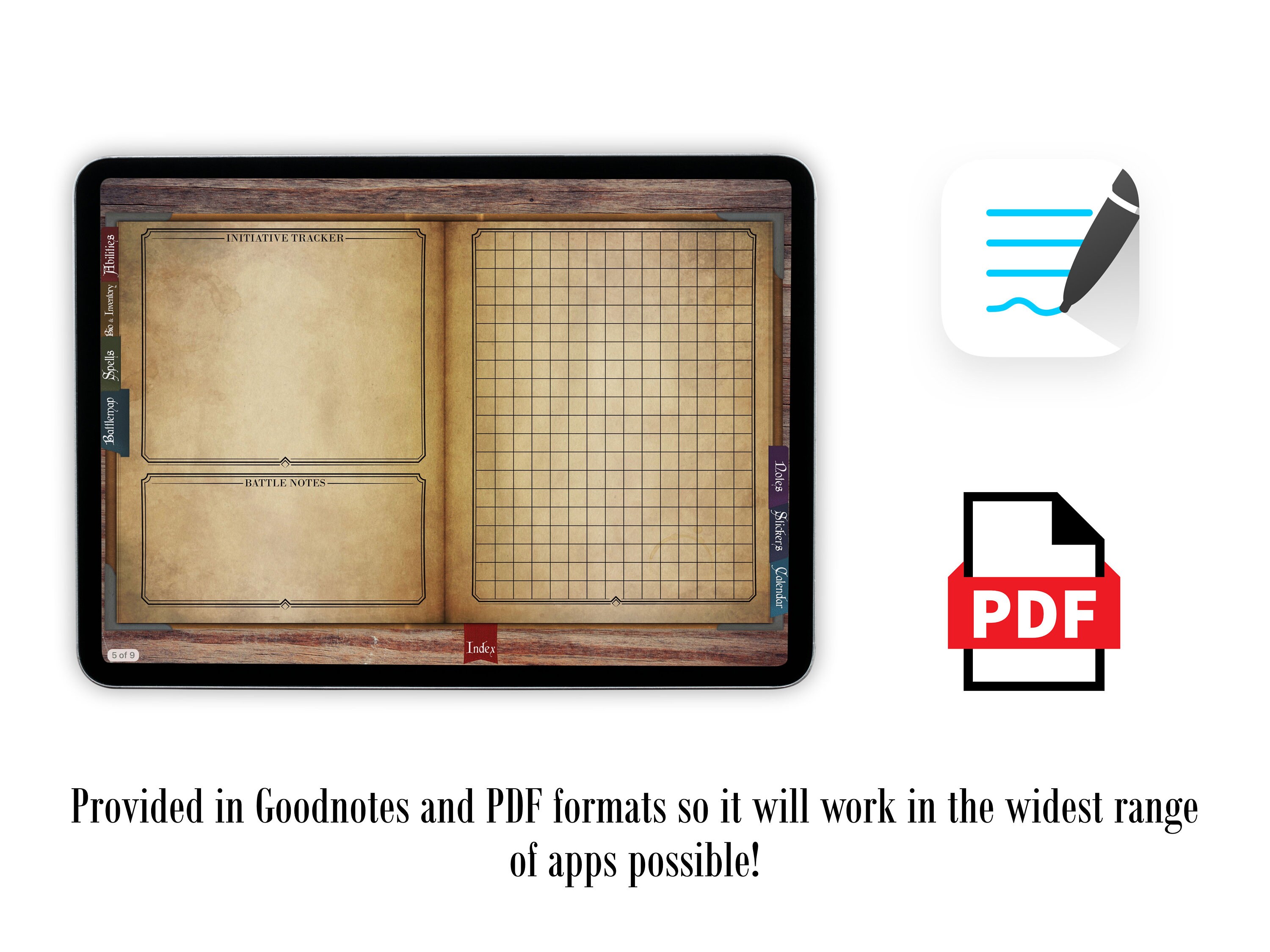 Digital D&D Player's Journal Dnd Character Sheet - Etsy