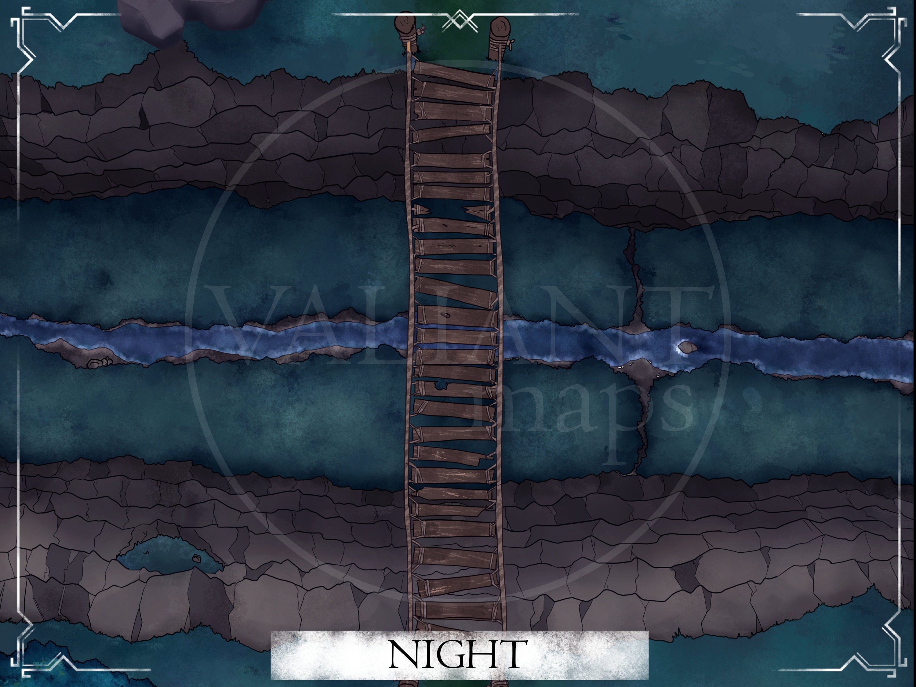 Chasm Bridge Digital Map Pack for Dungeons and Dragons and - Etsy