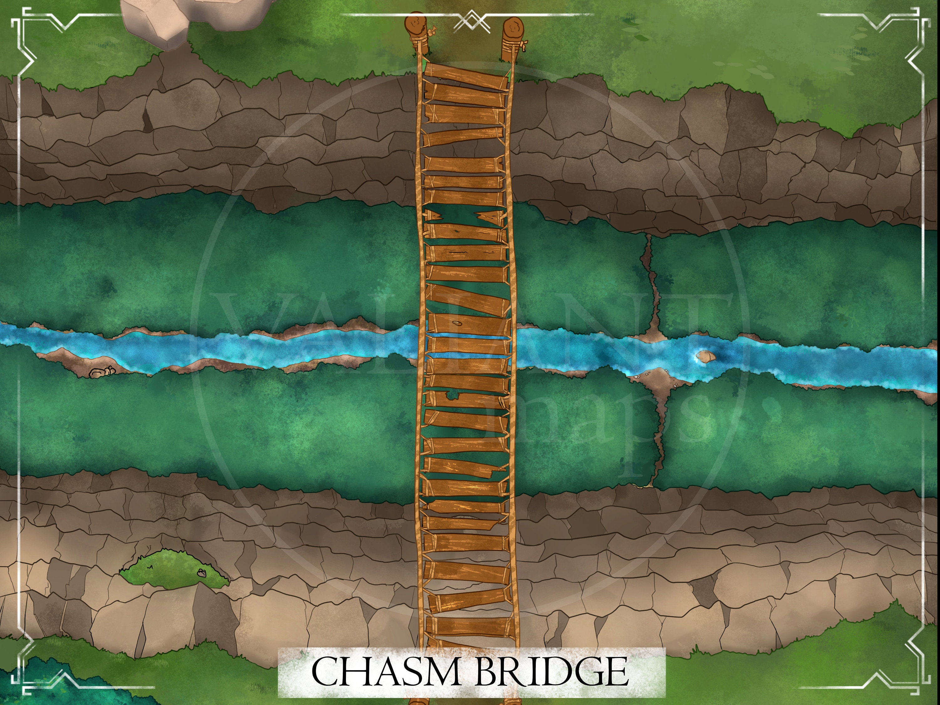 Chasm Bridge Digital Map Pack for Dungeons and Dragons and - Etsy