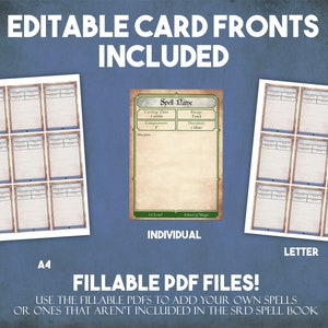 Printable Dnd Spell Cards Bundle | Instant Download Dungeons and ...