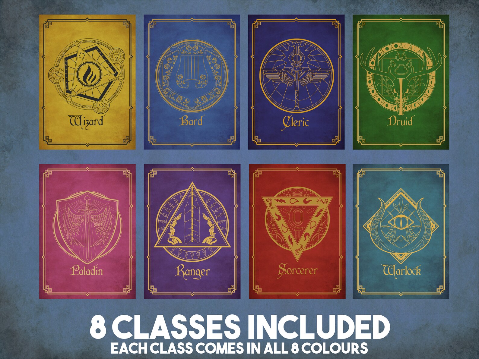 Printable Dnd Spell Cards Bundle Instant Download Dungeons and Dragons ...