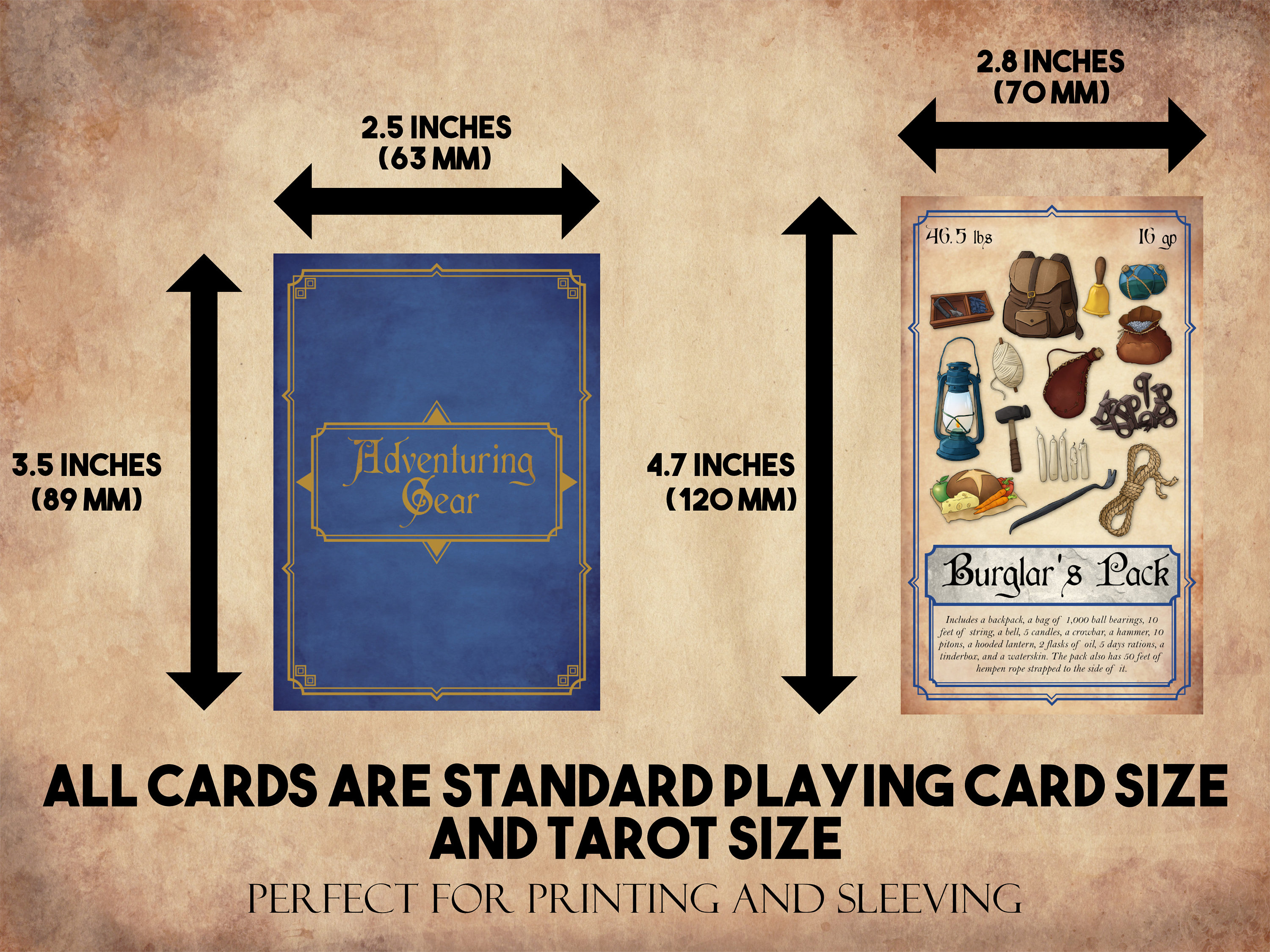 Dnd Item Cards Dungeons and Dragons Printable Burglar's - Etsy