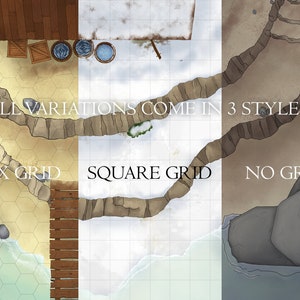 Cliffside Beach Digital Map Pack for Dungeons and Dragons and Table Top ...
