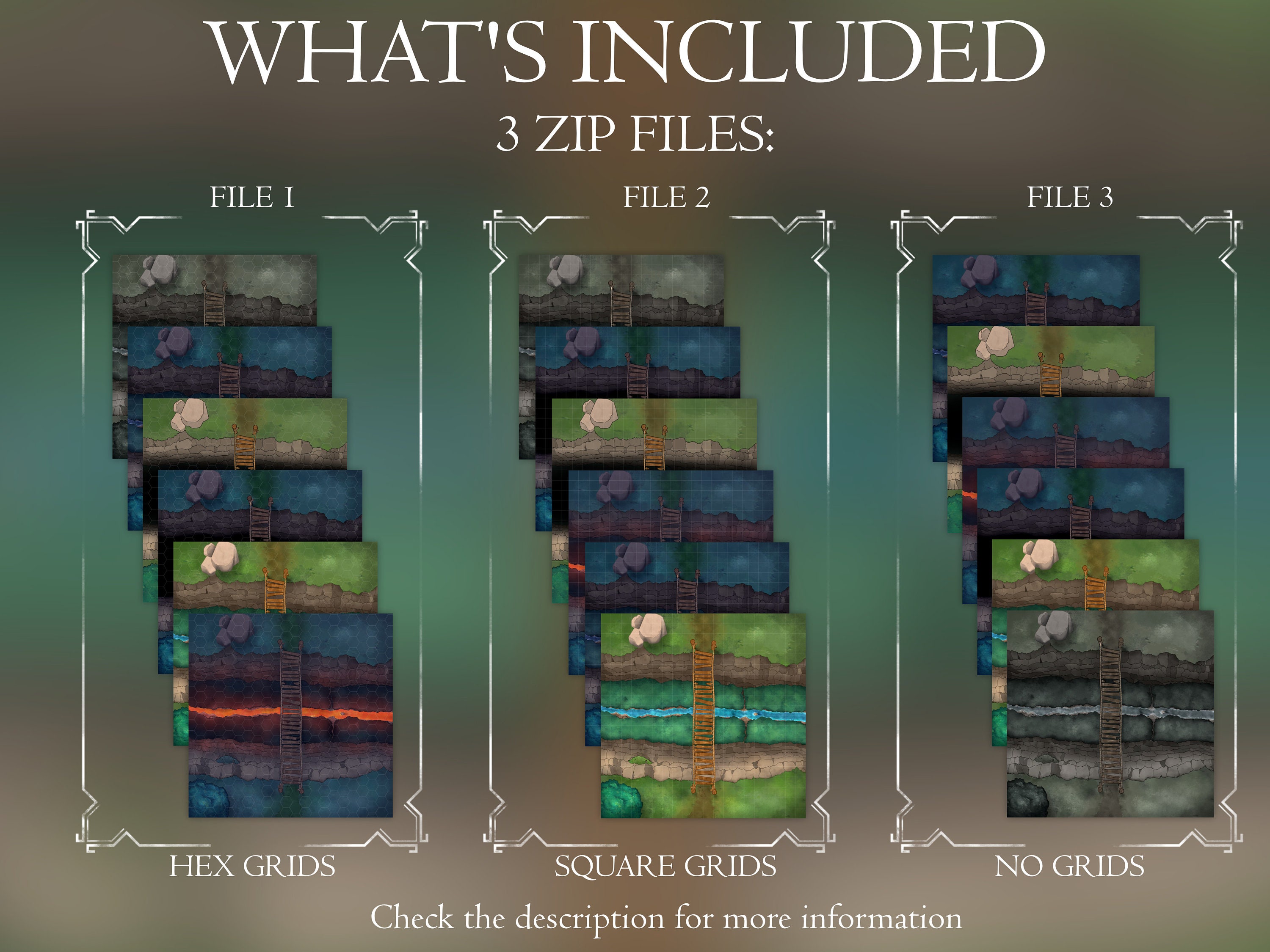 Chasm Bridge Digital Map Pack for Dungeons and Dragons and - Etsy