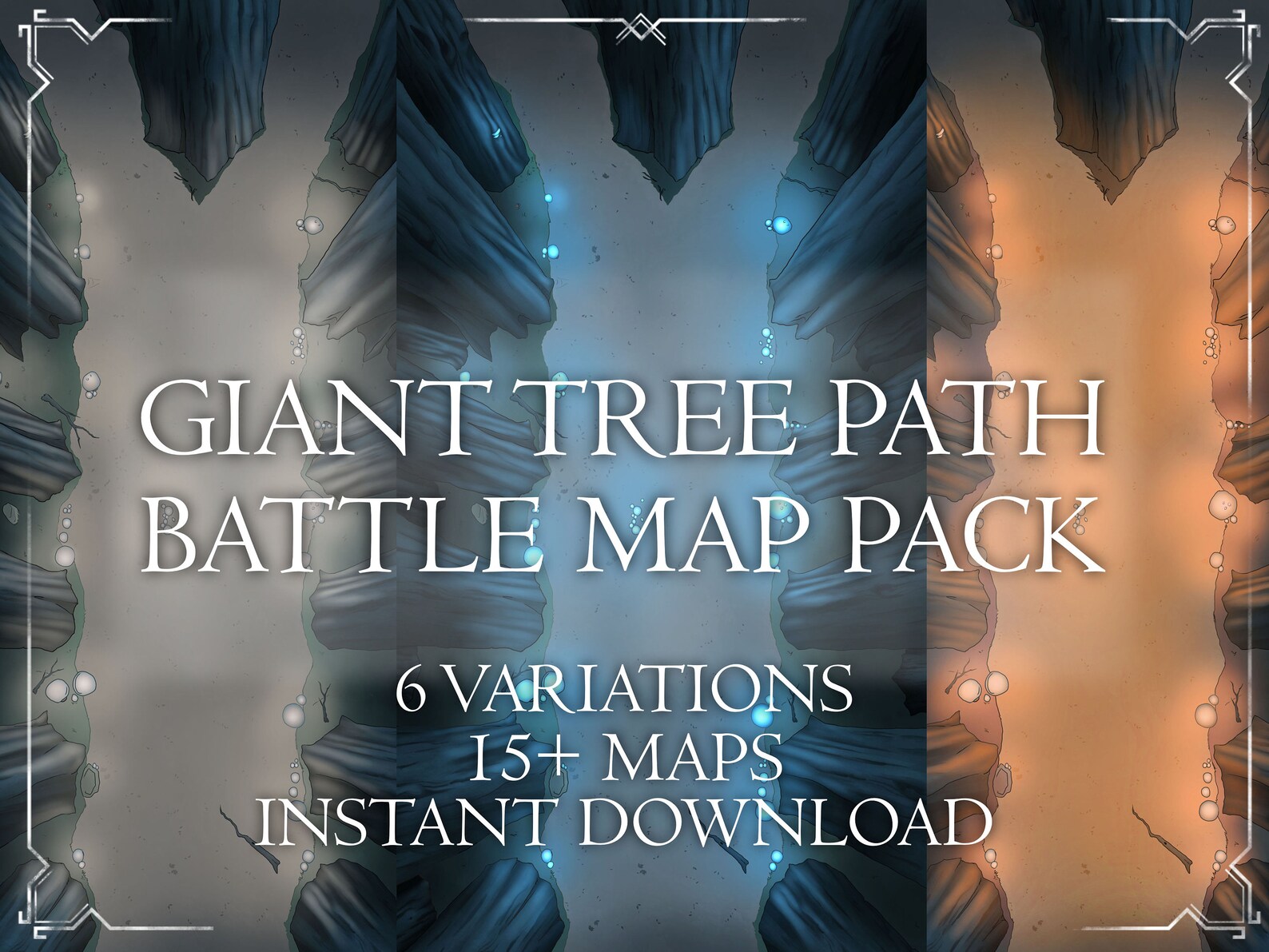 Giant Tree Path Digital Map Pack for Dungeons and Dragons and Table Top ...