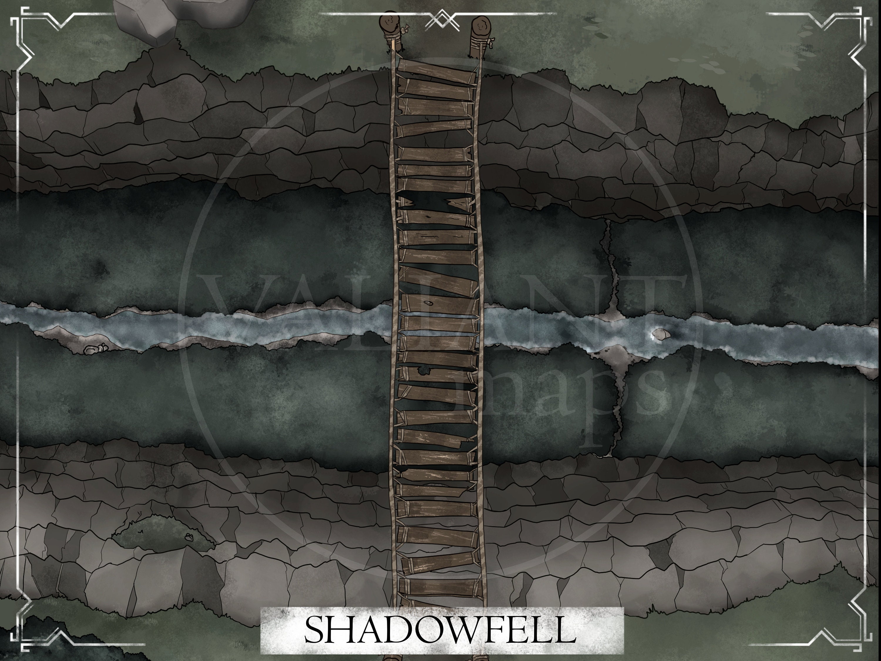 Chasm Bridge Digital Map Pack for Dungeons and Dragons and - Etsy