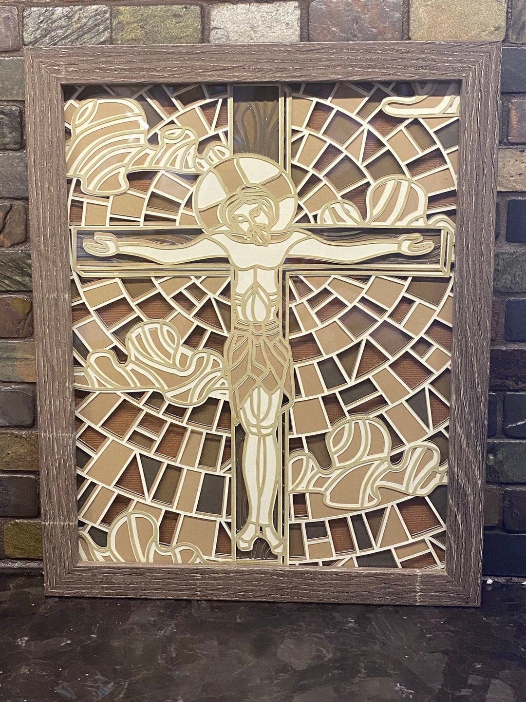 3d Layered Cut Paper Crucifix Wall or Table Decoration - Etsy