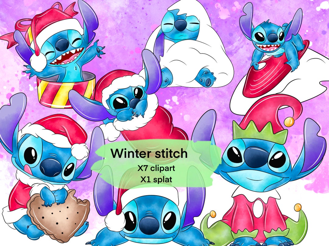 Watercolor Stitch Christmas Winter Stitch Clipart Set 300dpi - Etsy