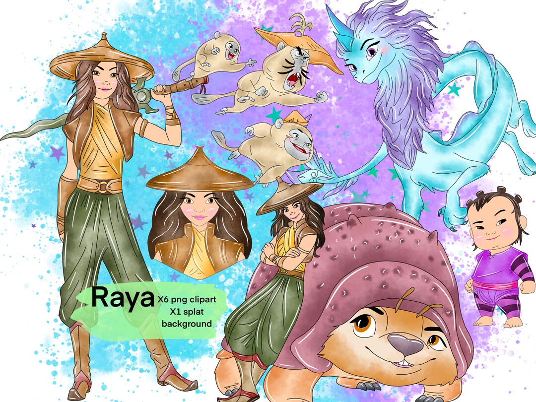 Watercolor Princess Watercolor Raya Clipart Png Raya - Etsy