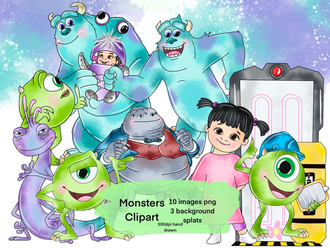 Cute monsters screaming monsters boo mike monster - Etsy Portugal