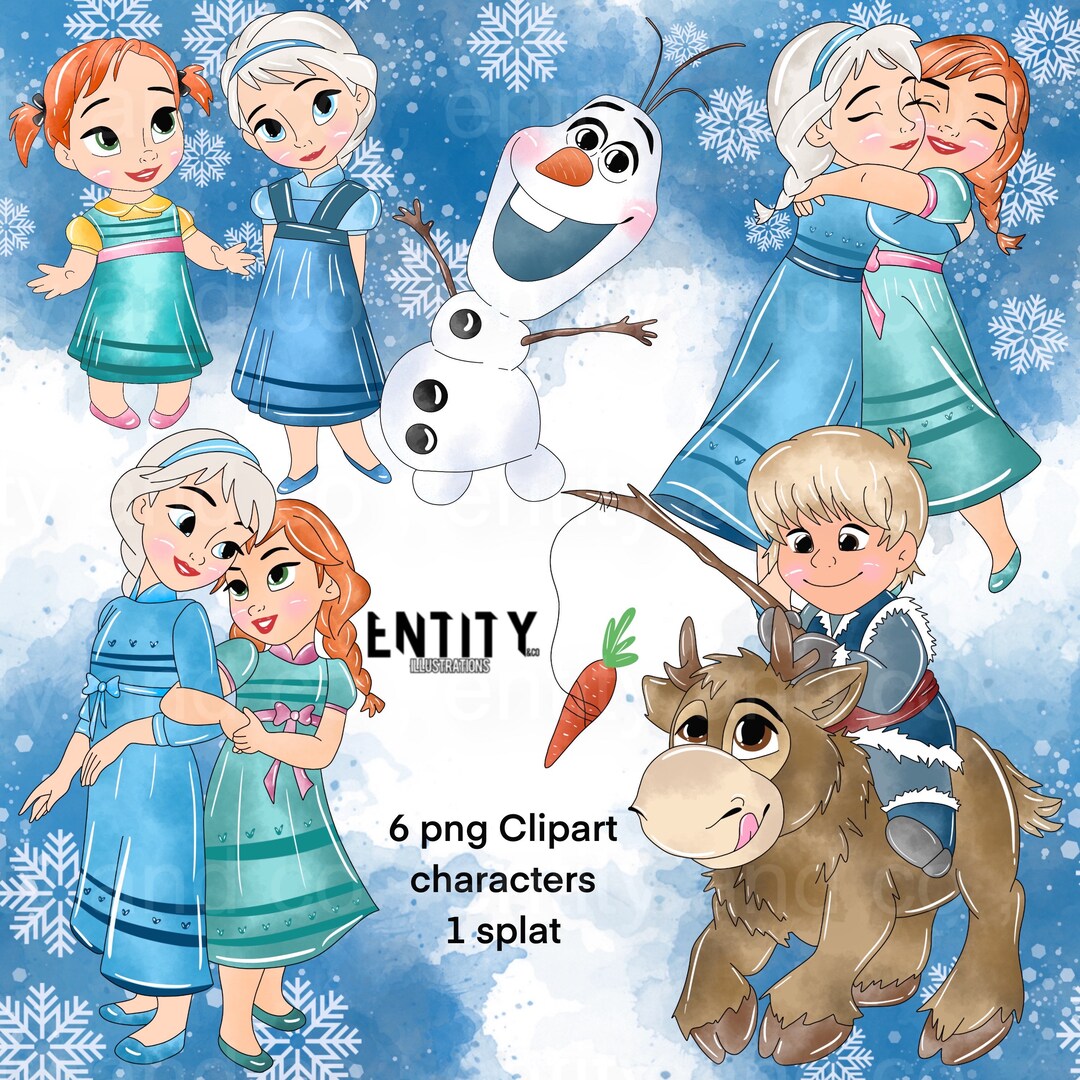 FROZEN Baby Clipart Princess Toddler Png Elsa - Etsy Australia