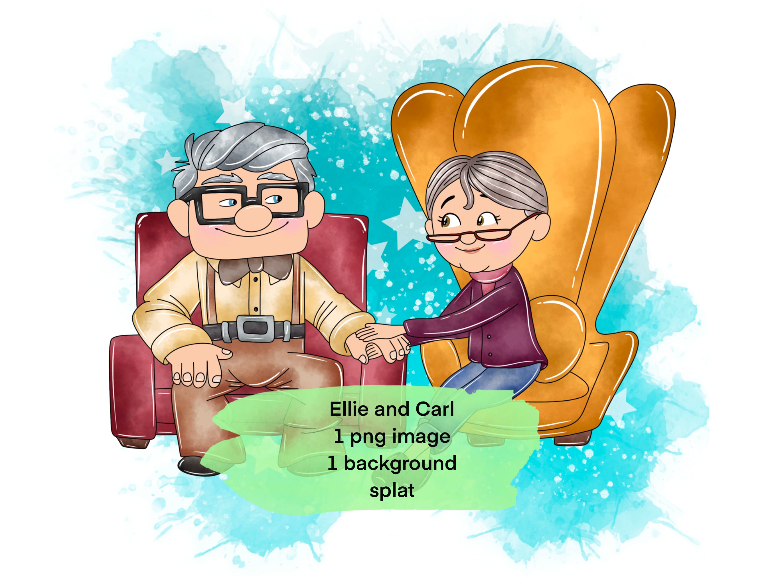 Up Sublimation Ellie and Carl Clipart Ellie and Carl up - Etsy