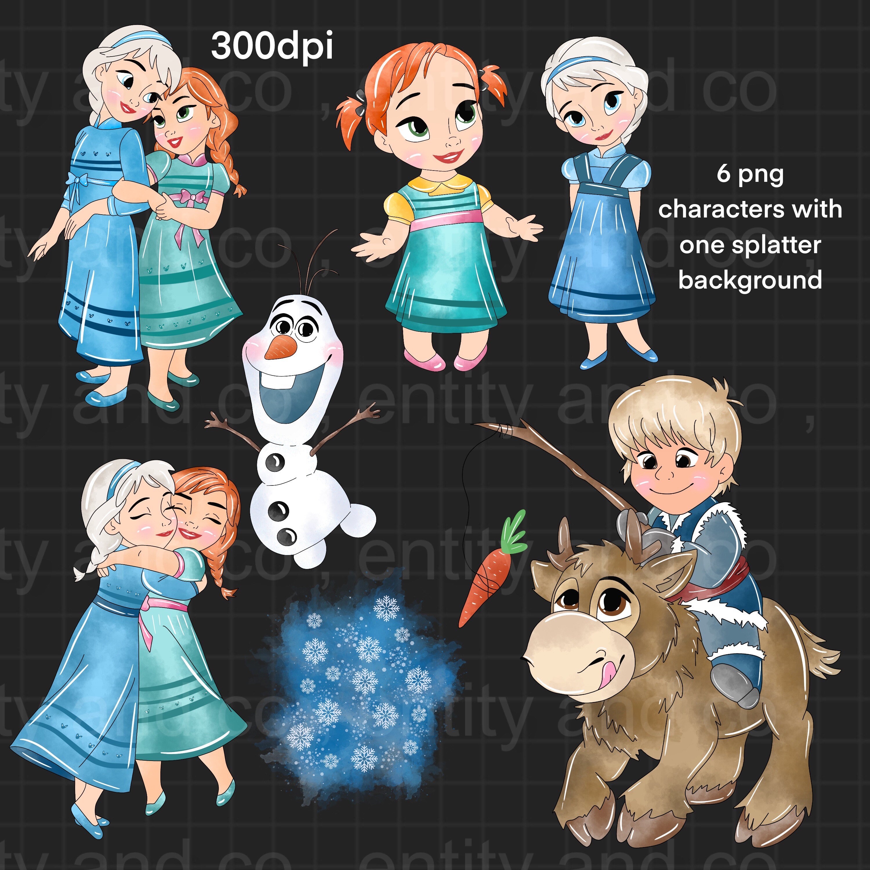 FROZEN Baby Clipart Princess Toddler Png Elsa - Etsy Australia