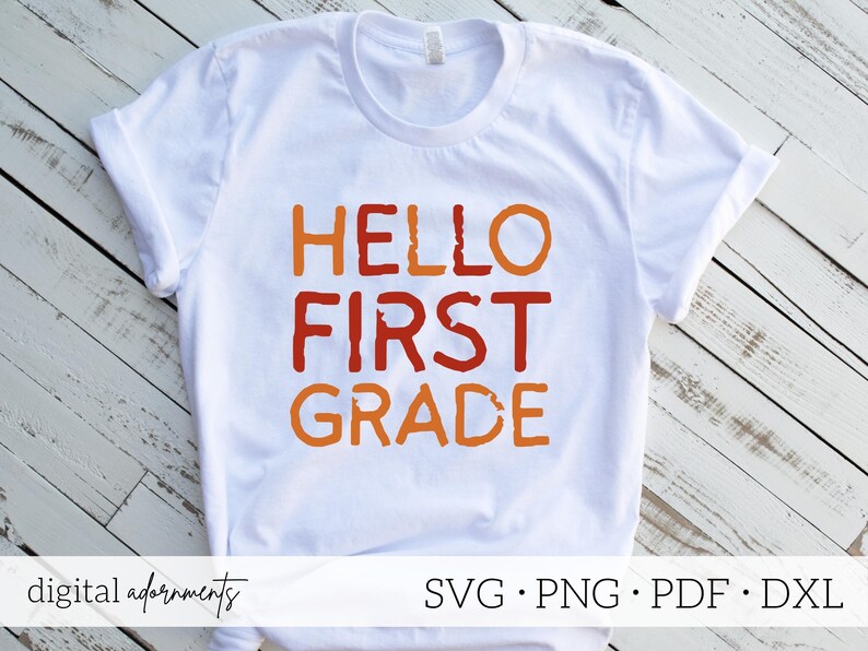 Hello First Grade SVG Back to School Svg 1st Grade Svg - Etsy Australia
