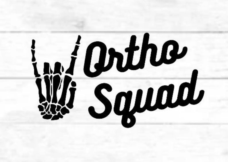 Ortho Squad SVG: Skeleton Hand Rock Sign, Cricut & Silhouette Cut File ...