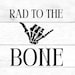 Rad to the Bone SVG: X-ray Tech Hand Sign Cut File (digital Download ...