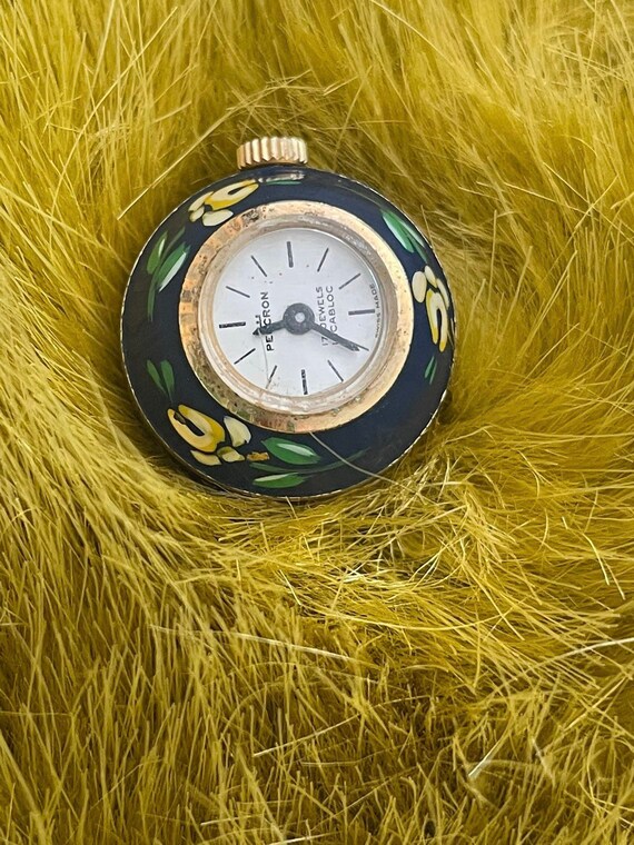 Beautiful Floral Enamel Ball Pendant Watch - Gem