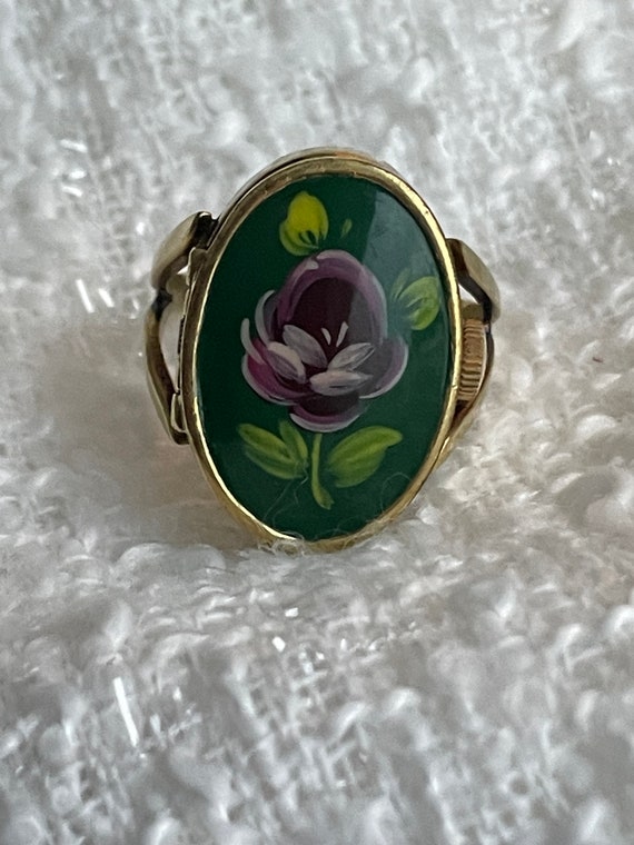 Vintage watch ring, mechanical - Gem