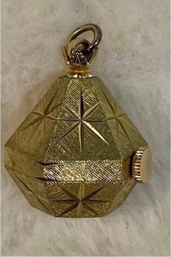 Rare gold stars Bucherer pendant watch unique shape - Gem
