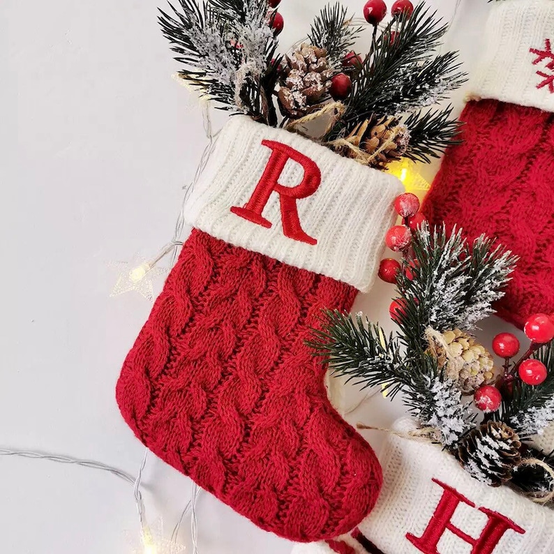 Personalized Embroidered Christmas Stockings Christmas Gift Monogram ...