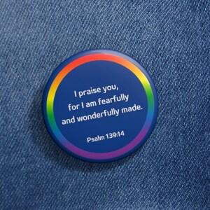 Fearfully & Wonderfully Made LGBTQIA Affirming Pin Pride - Etsy