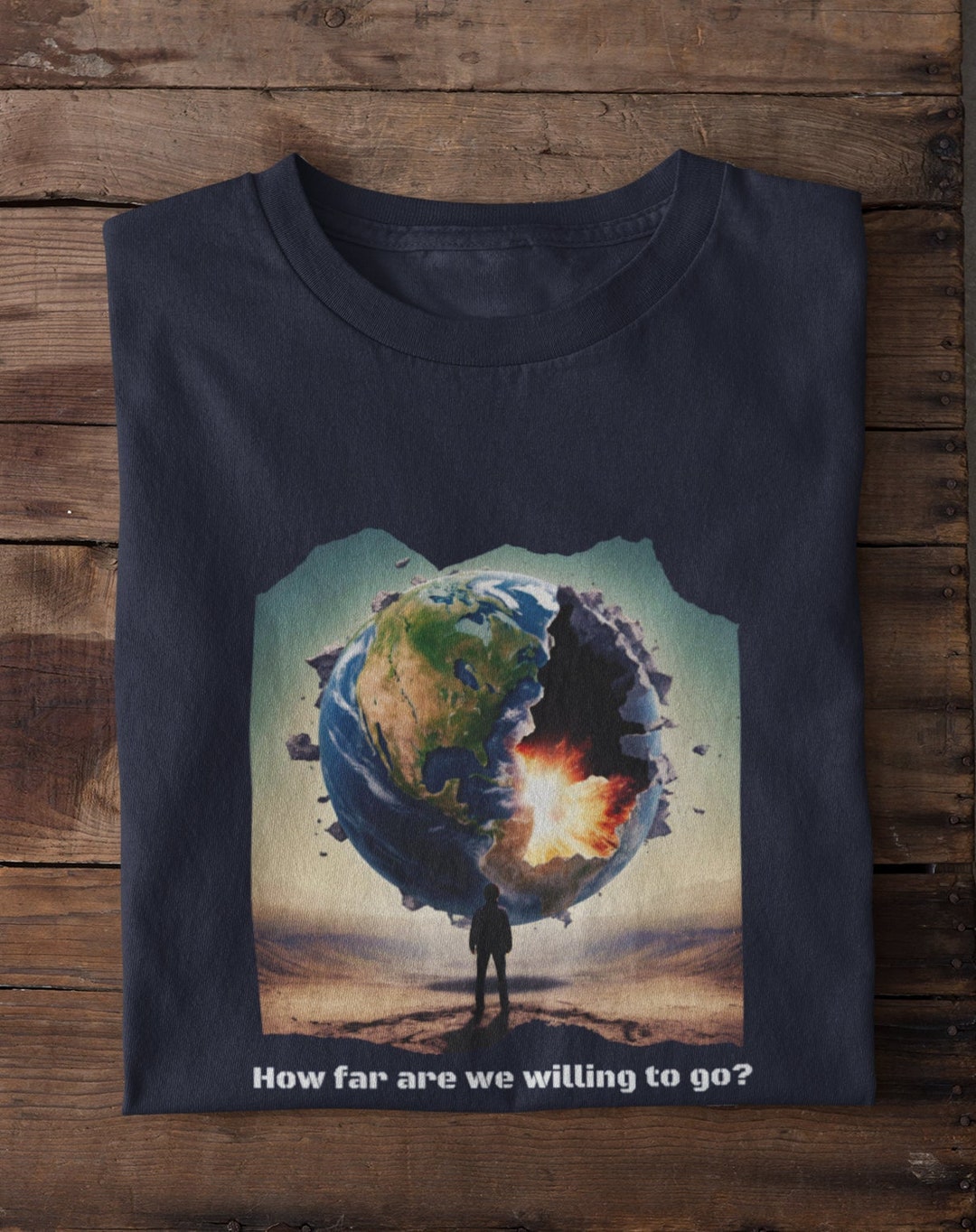 Climate Change Tee: Exploding Earth Graphic, Environmental Awareness - Etsy