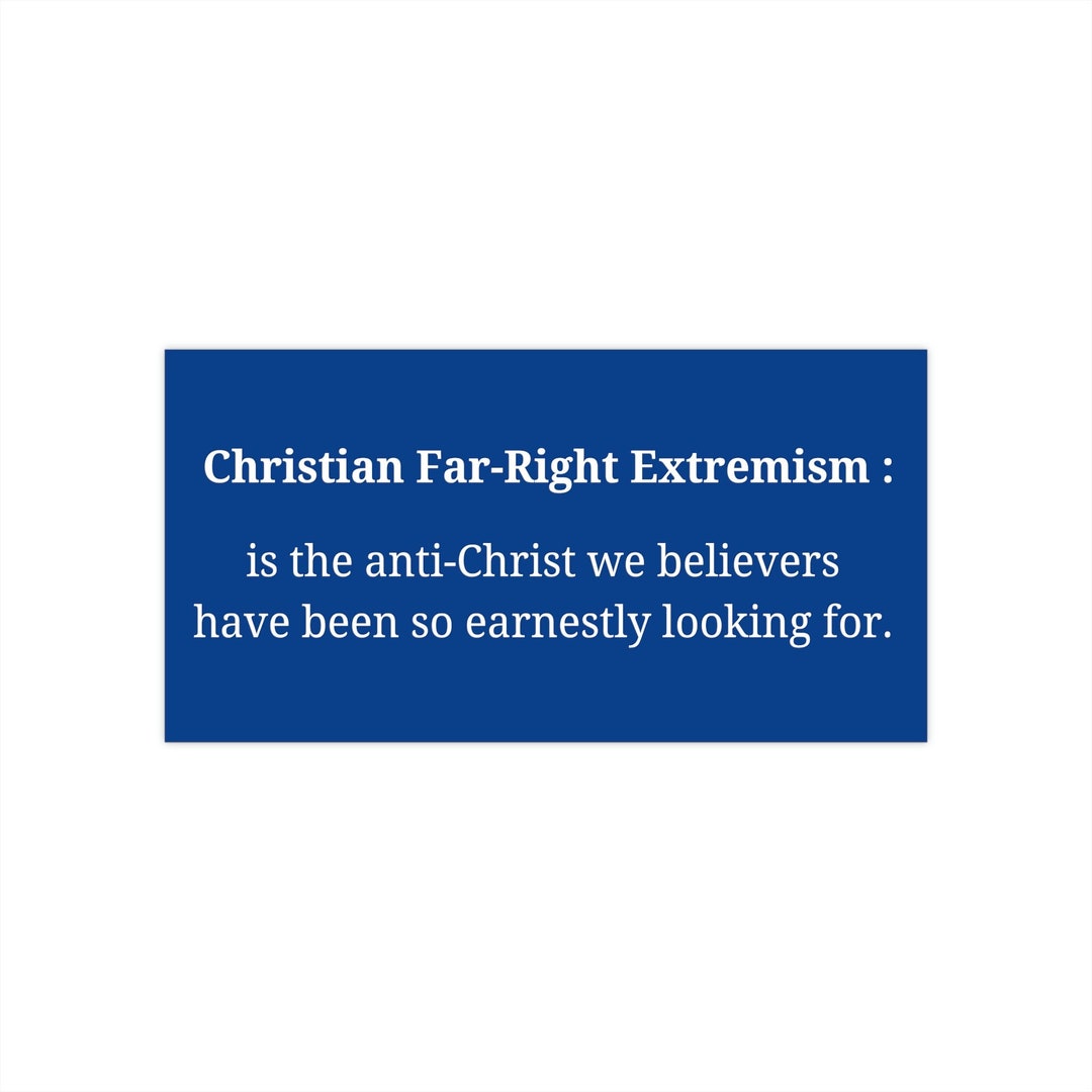 Anti-christian Nationalism Bumper Sticker: Far-right Extremism Design ...