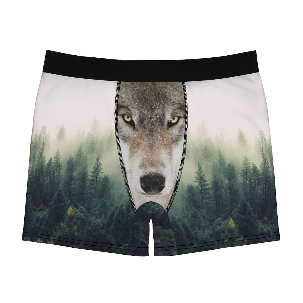 Wolf Men's Boxer Briefs, Funny Underwear, Men's Underwear, Gift for Him ...