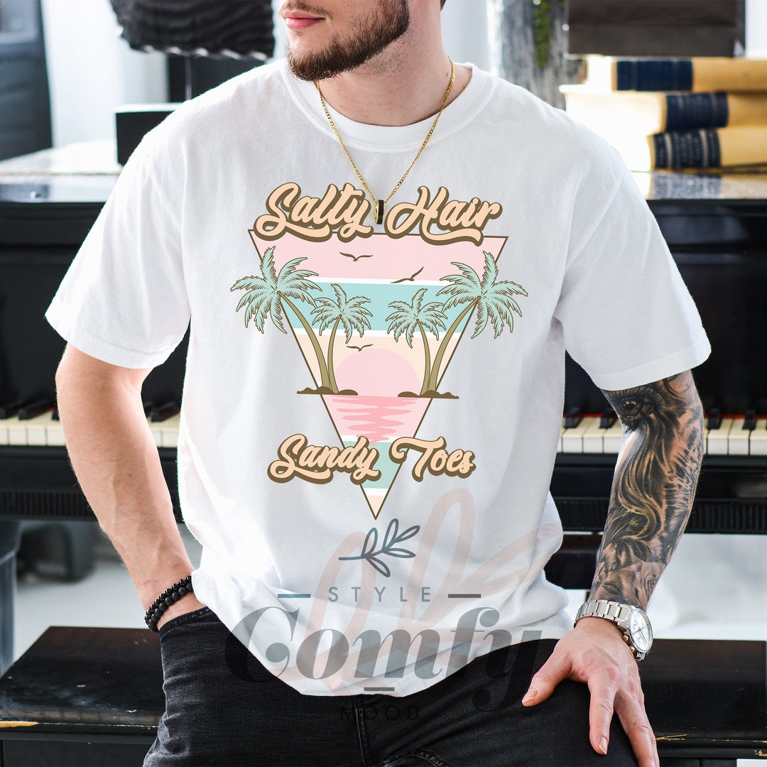 Salty Hair Sandy Toes Comfort Colors® Shirt, Summer Shirts, Summer ...