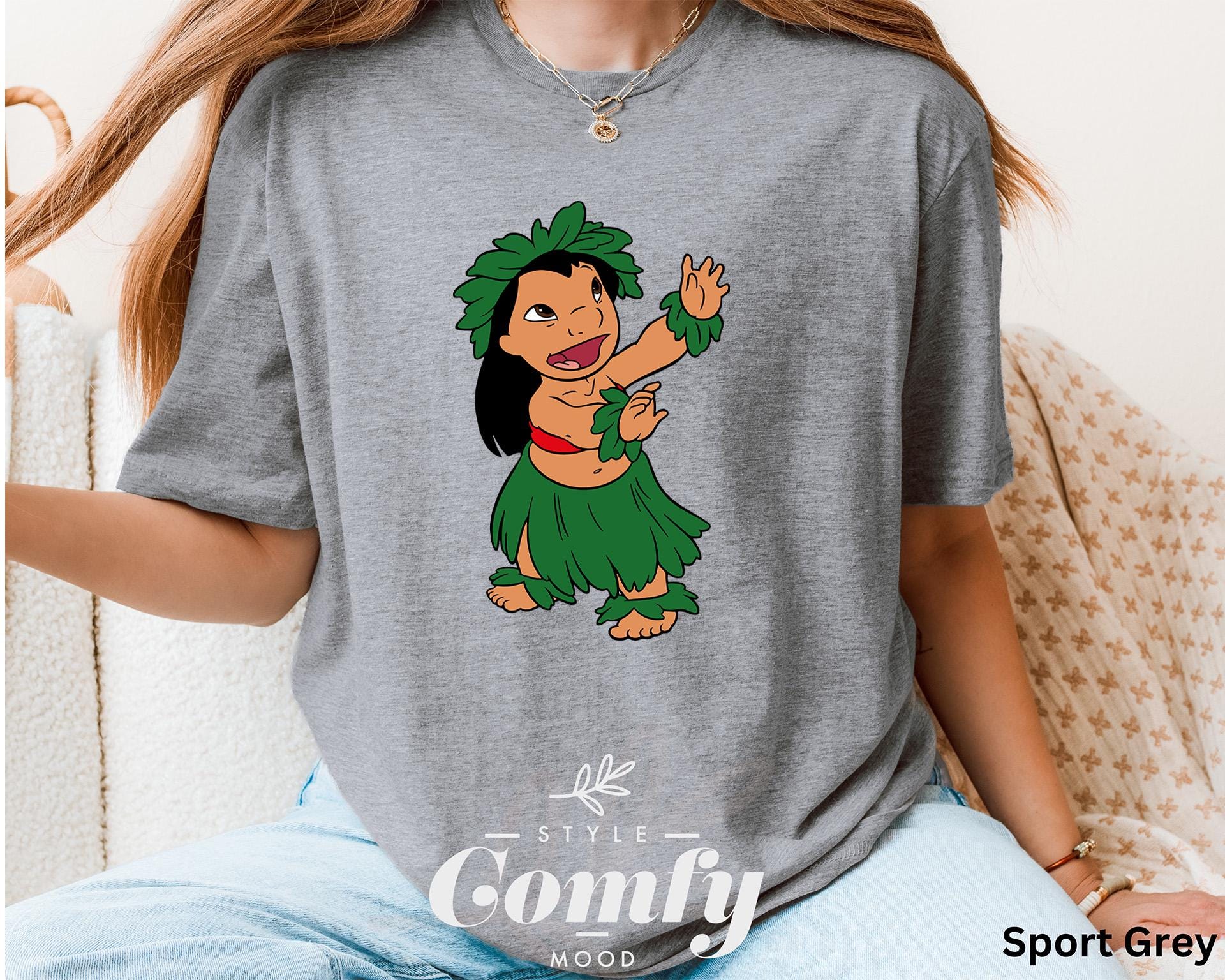 Hula Lilo Shirt, Lilo and Stitch Hawaiian Dance Tee, Cute Disney ...